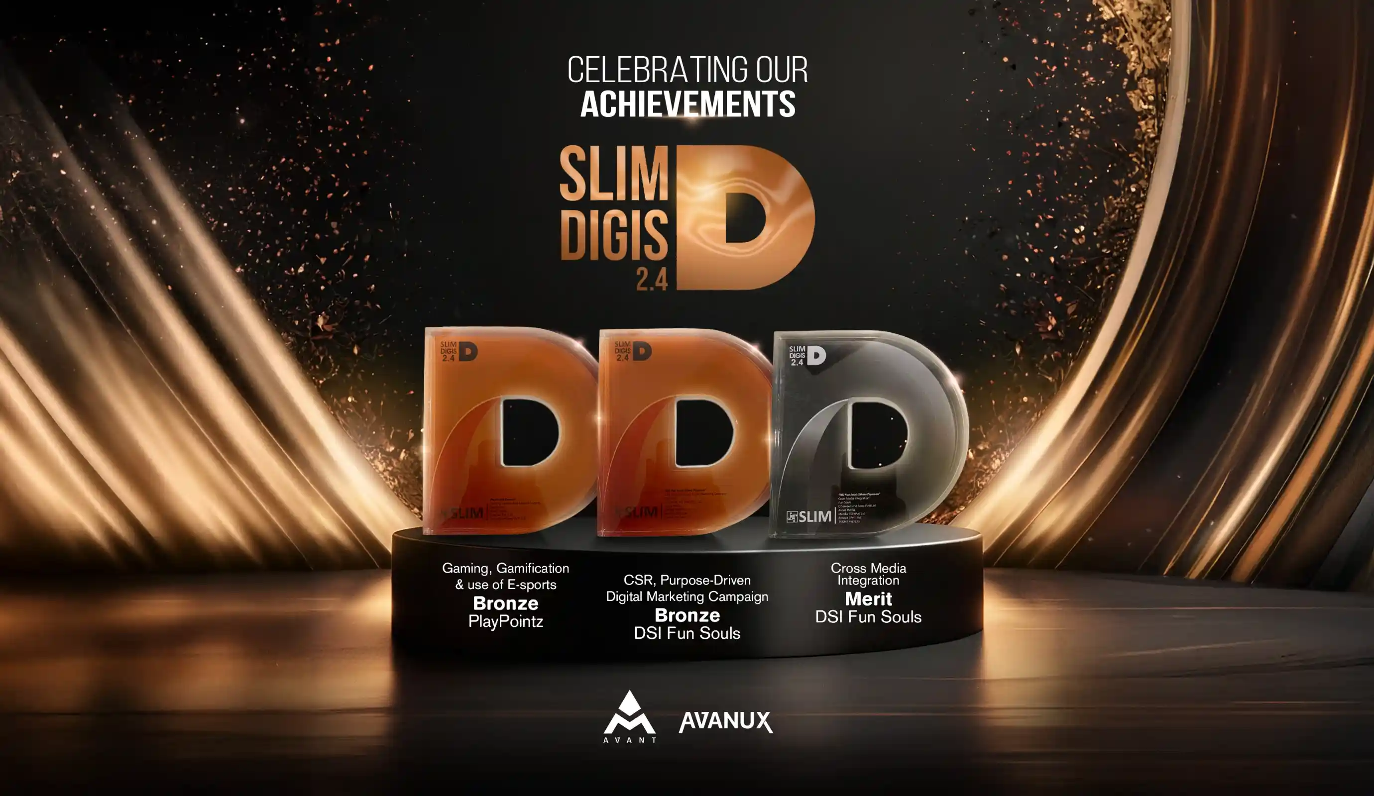 Avant Media awarded the SLIM DIGIS 2.4 Bronze & Merit Award for campaign with DSI Fun Souls
